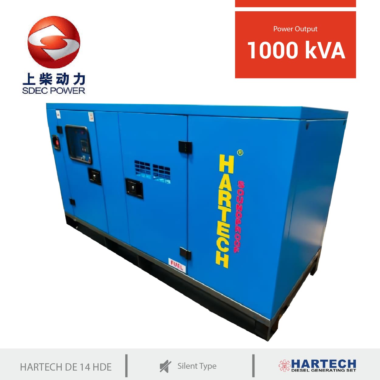Jual Shanghai Diesel Engine 1000KVA Open Type (HTG634E)